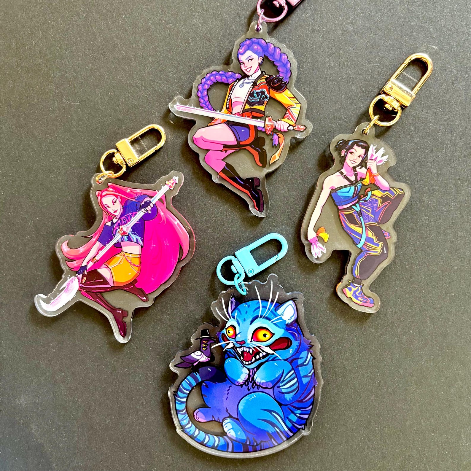 Acrylic Hunters K Pop Idols Girls Keychains - Etsy