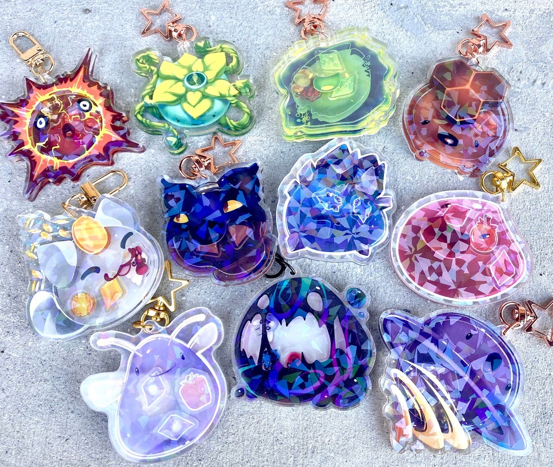 Holographic Slime Rancher Slime Shaker Charm Keychain - Etsy UK