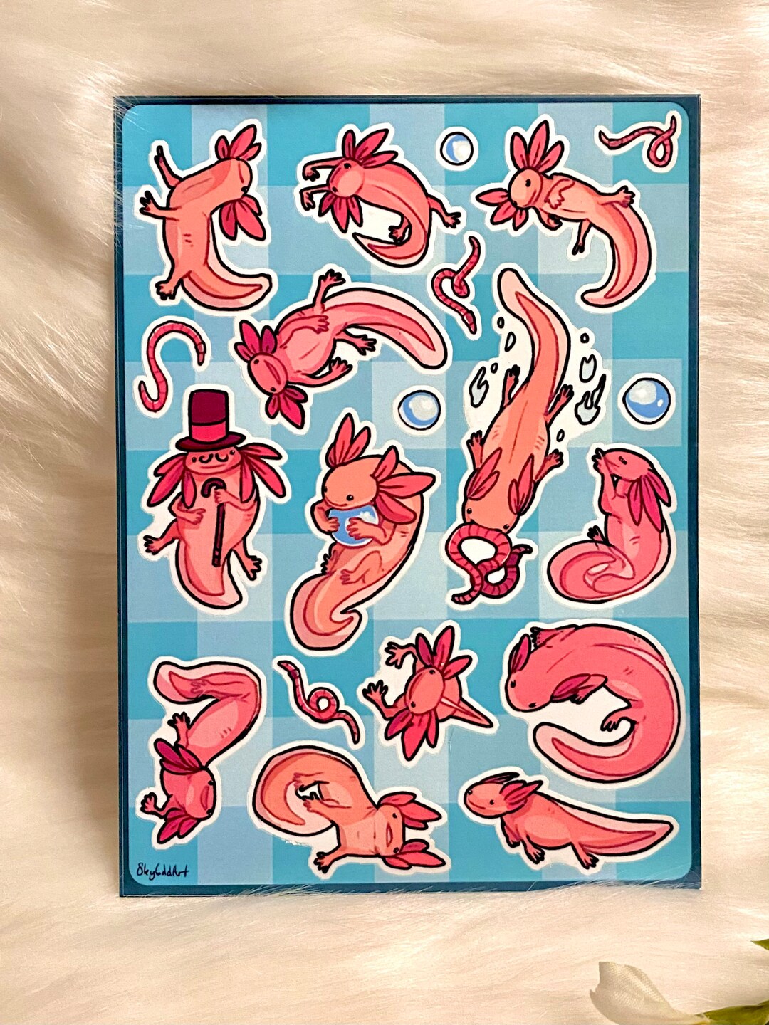 Axolotl Sticker Sheets, Derpy, Animals Aesthetic, Style, Drawing ...