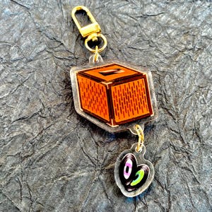 Acrylic Jukebox Music Disc Video Game Charm Keychain Mellohi Cat DSMP ...