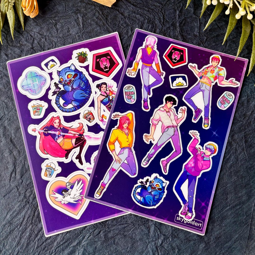 Kpop Demon Boys Idol Girls Hunters Tiger | Sticker Sheets - Etsy