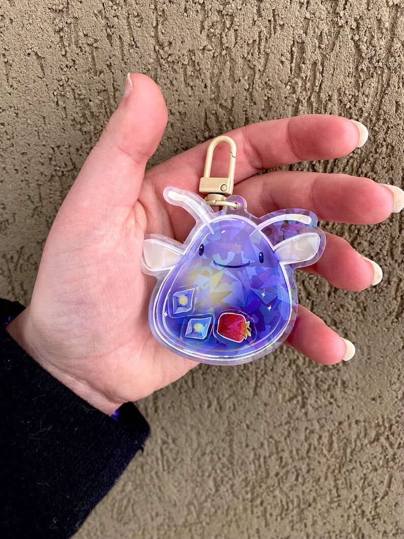 Holographic Slime Rancher Slime Shaker Charm Keychain - Etsy