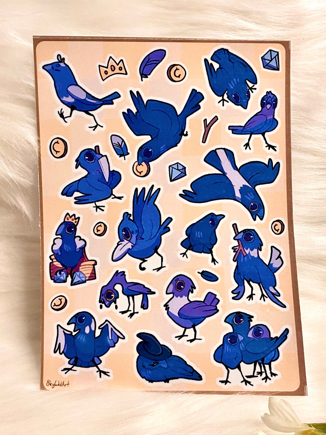 Crow Sticker Sheets, Derpy, Animals Aesthetic, Style, Drawing, Glossy ...