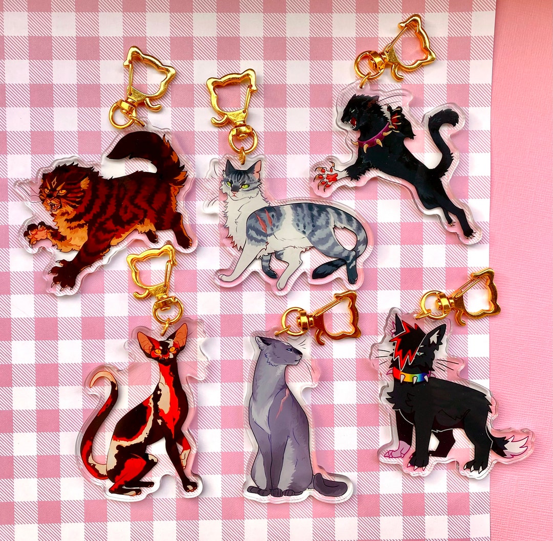 Acrylic Fighting Felines / Battle Cats Double-sided Charm Keychain - Etsy