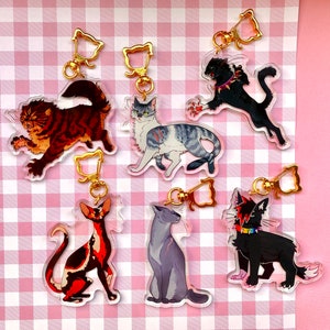Acrylic Fighting Felines / Battle Cats Double-sided Charm Keychain - Etsy