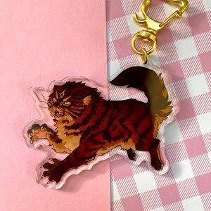 Acrylic Fighting Felines / Battle Cats Double-sided Charm Keychain - Etsy