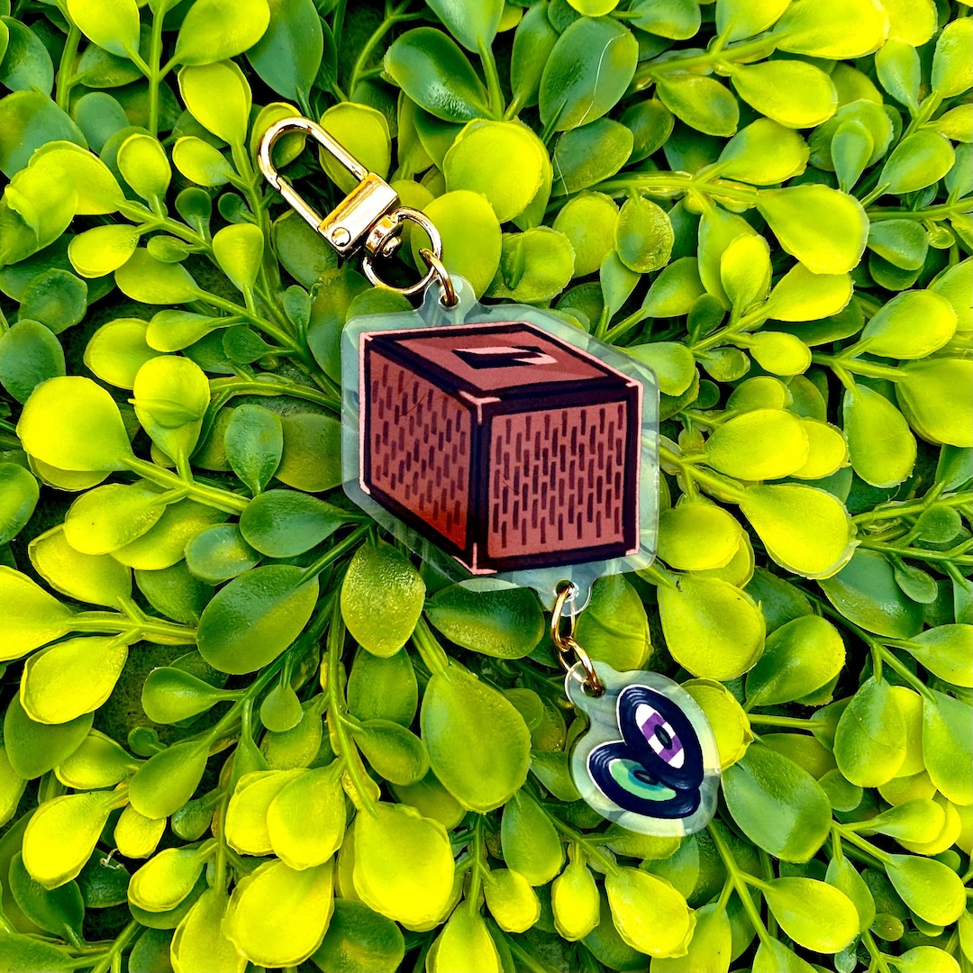 Acrylic Jukebox Music Disc Video Game Charm Keychain Mellohi Cat DSMP ...