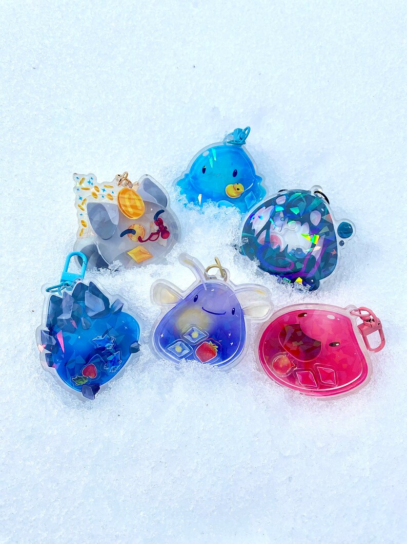 Holographic Slime Rancher Slime Shaker Charm Keychain - Etsy