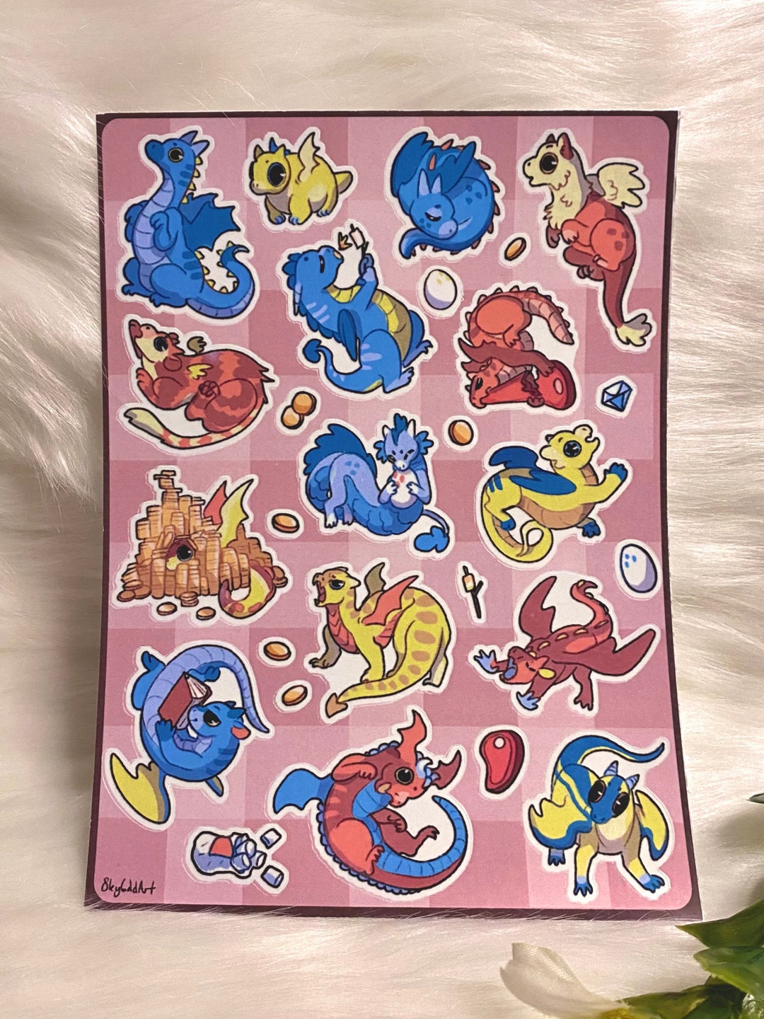 Dragon Sticker Sheets, Derpy, Animals Aesthetic, Style, Drawing, Glossy ...