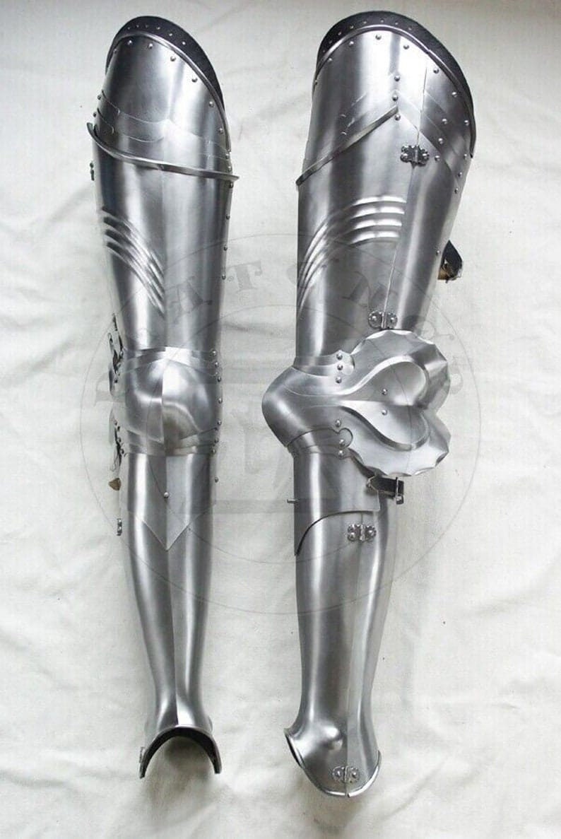 Medieval Leg Armor Plate Set Legs Plate Cuisses With Poleyns and ...