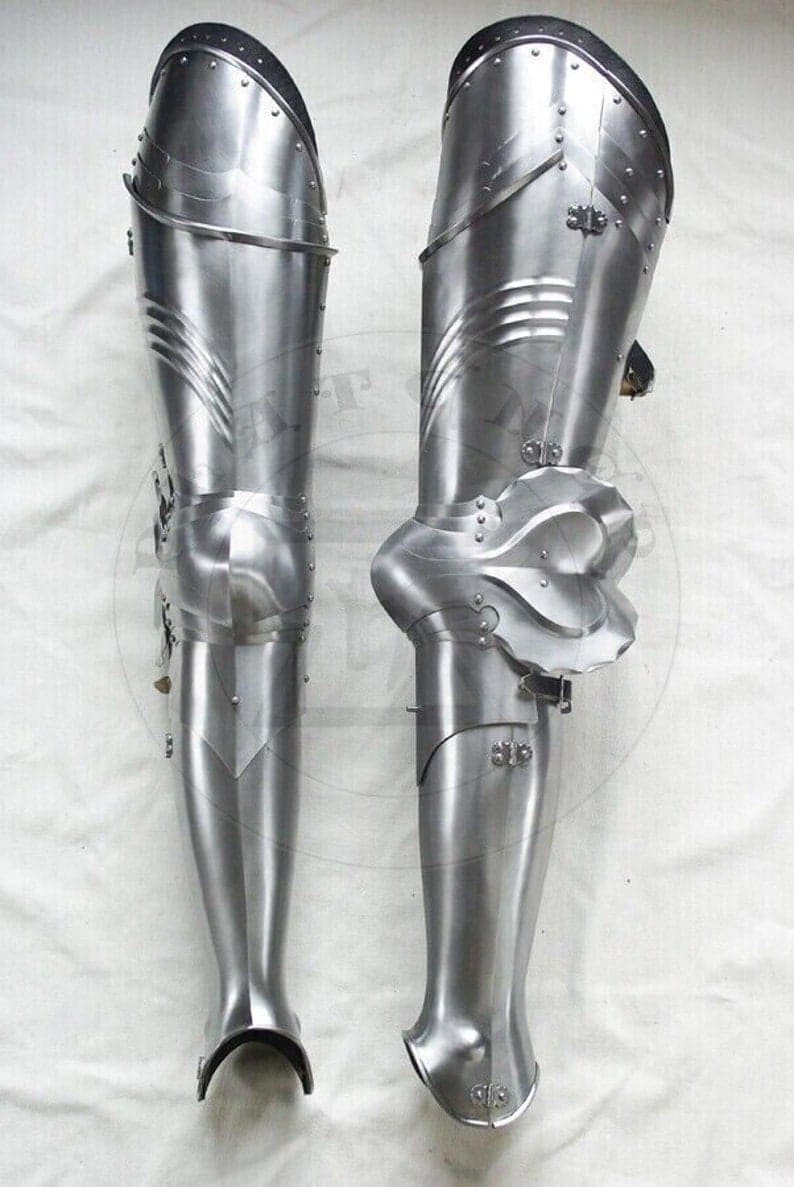 Medieval Leg Armor Plate Set Legs Plate Cuisses With Poleyns - Etsy ...