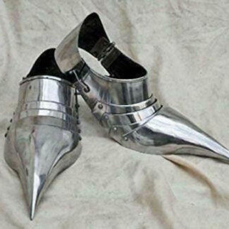 Medieval Knight Armorsabatons Shoes Warriorgothic Brass & Steel Shoes ...