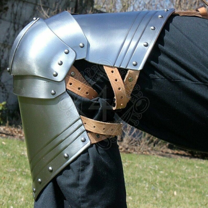 Medieval LARP Cosplay Costume SCA Knee 18 G Steel Battel Ready - Etsy