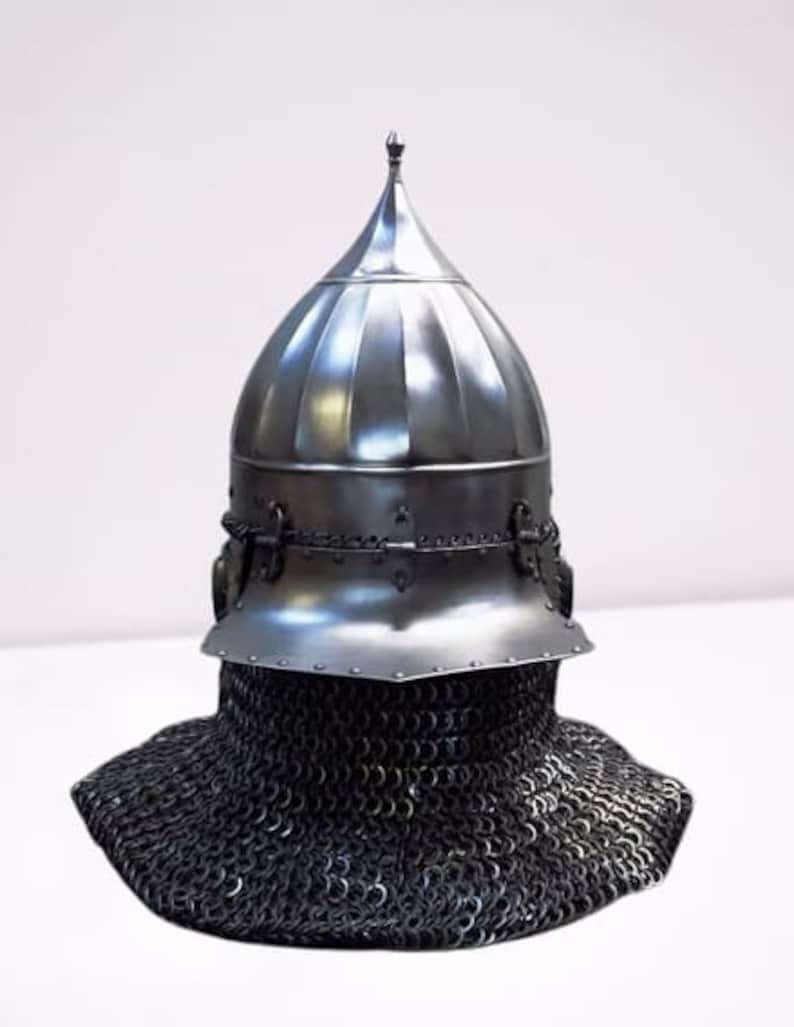 Medieval Ottoman Helmet With Avian Tail Battel Ready Helmet in - Etsy