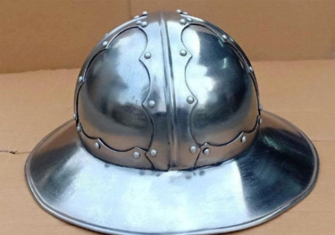Kettle Hat Armor Helmet Medieval Knight Crusader Steel Armor Helmet ...