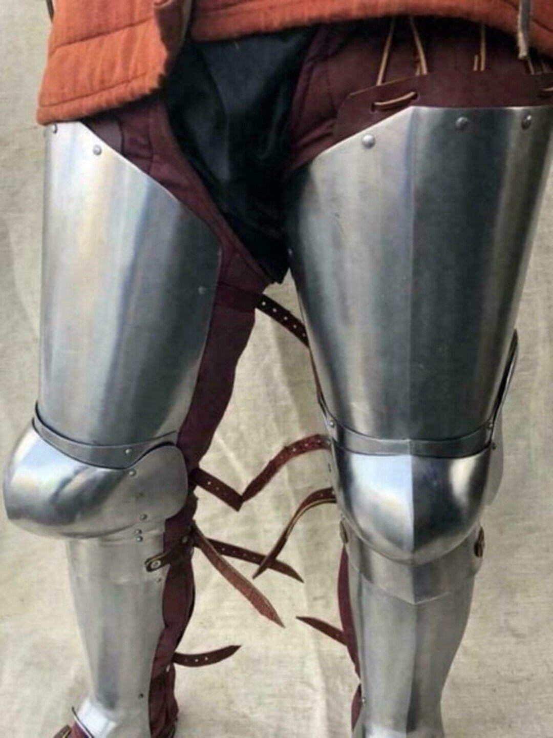 Medieval Leg Armor I Set Plate Legs, Cuisses With Poleyns and Greaves ...