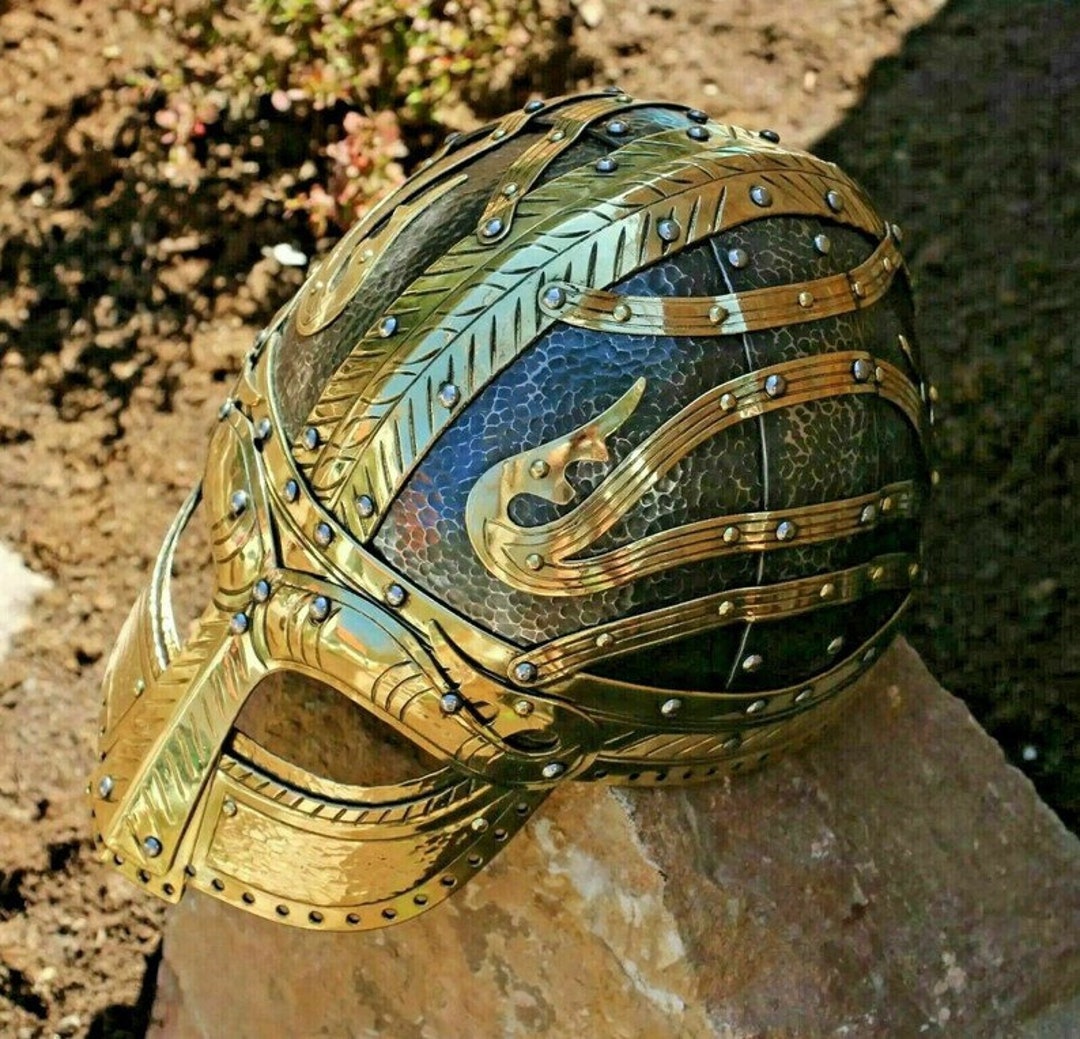 Medieval Viking Vendel Helmet Battle Warrior Steel Armor Helmet Larp ...