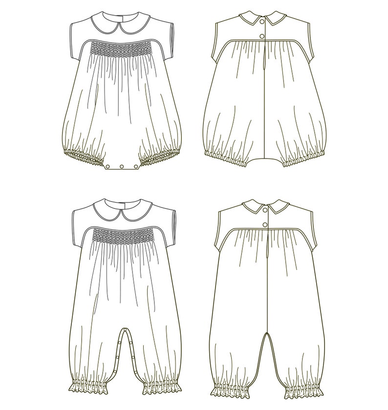 Frannie's PDF Romper/bubble Pattern - Etsy