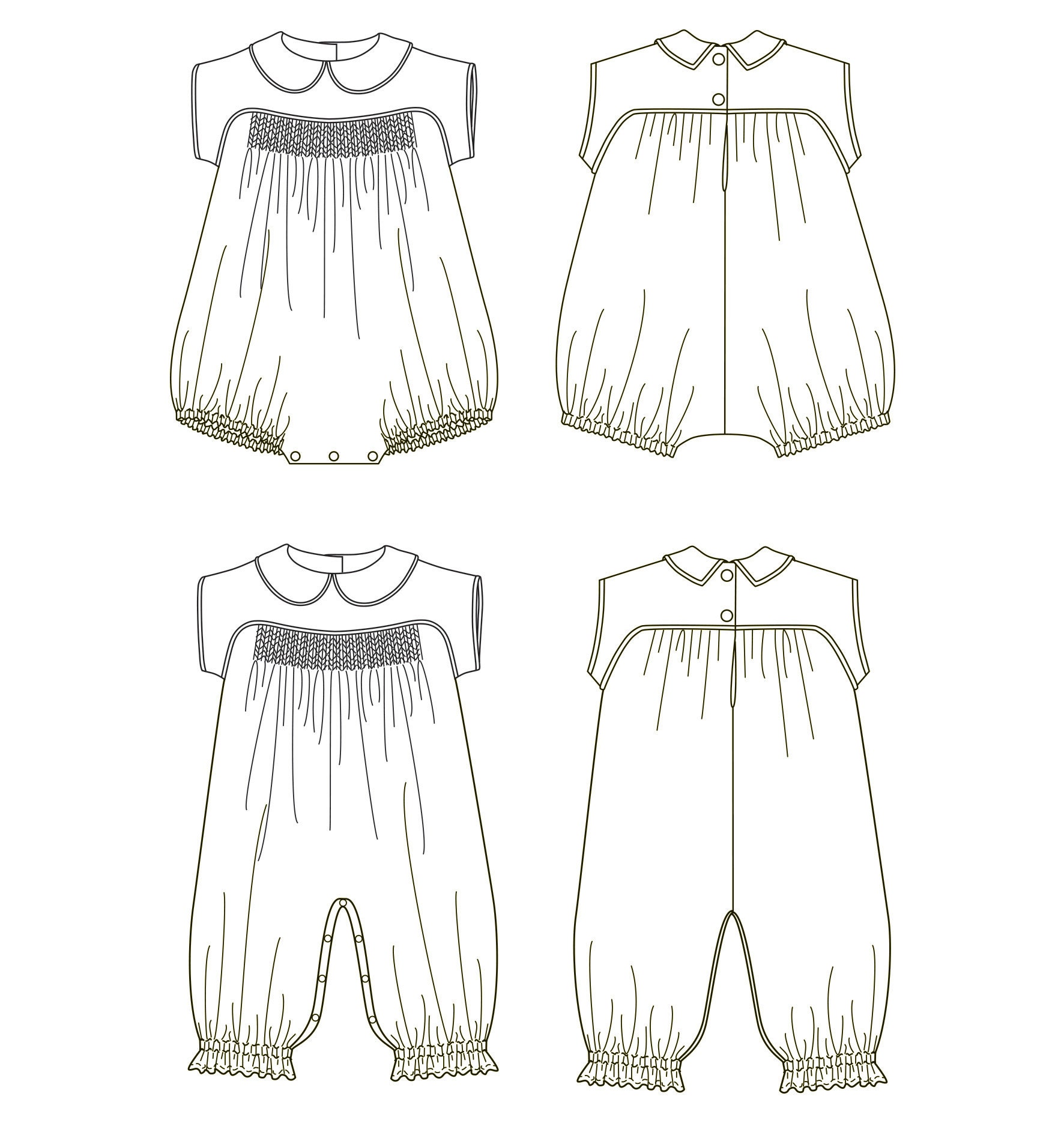 Frannie's PDF Romper/bubble Pattern - Etsy