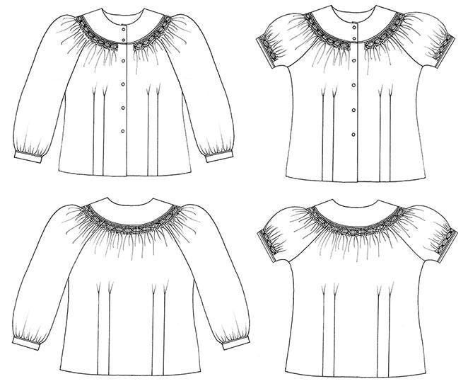 KYLIE - PDF Adult Smocked Blouse Pattern - Etsy