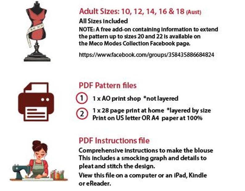 KYLIE - PDF Adult Smocked Blouse Pattern - Etsy