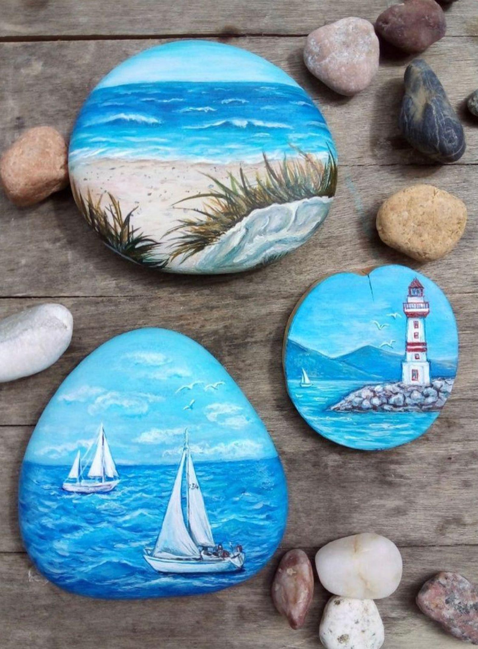 Sea Pebbles, Sea Stones, Drawing on Stones, Developing for Children ...