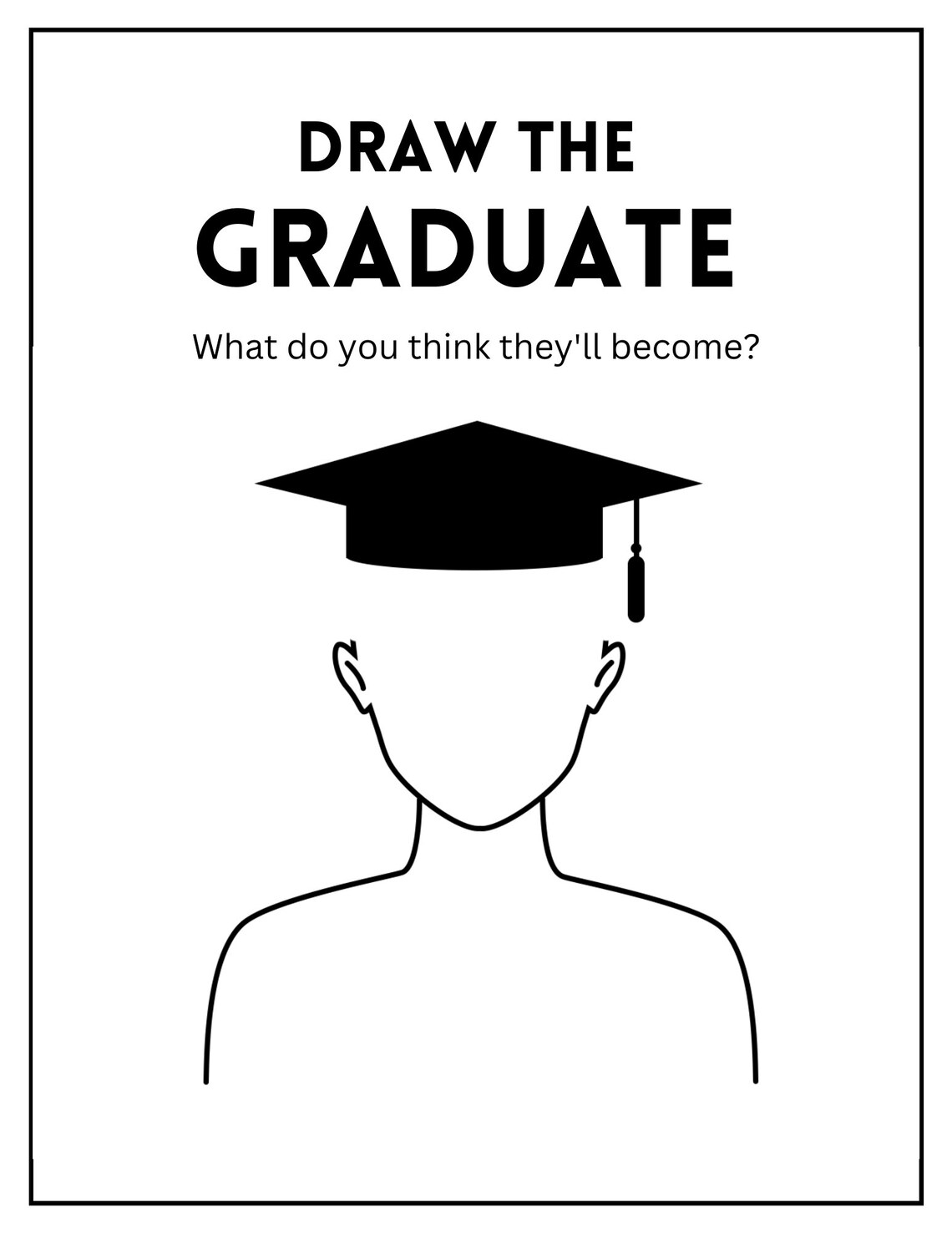 Draw the Graduate Game: Graduation Party Activity (digital Download) - Etsy