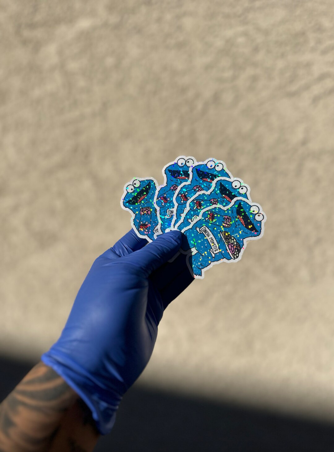 Concha Monster 3 Holographic Water Resistant Sticker - Etsy