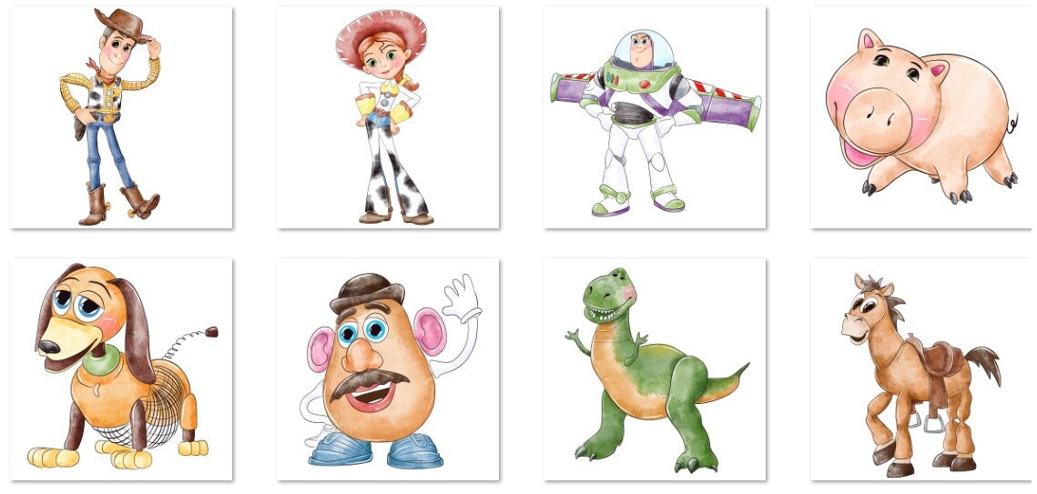 Toy Story Bundle PNG Files Digital Download 12 Total - Etsy