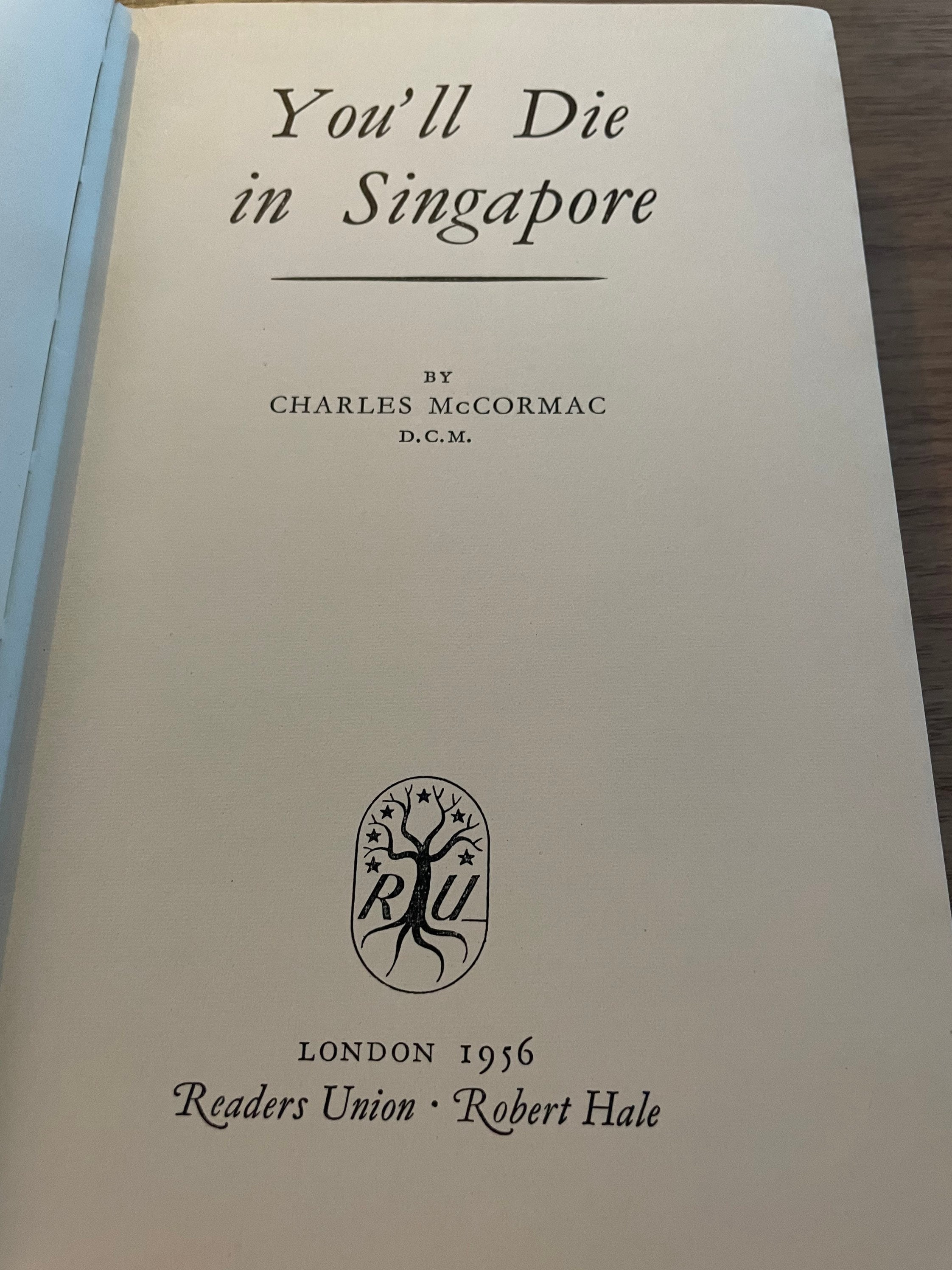 Youll Die in Singapore by Charles Mccormack 1st Edition 1956 - Etsy