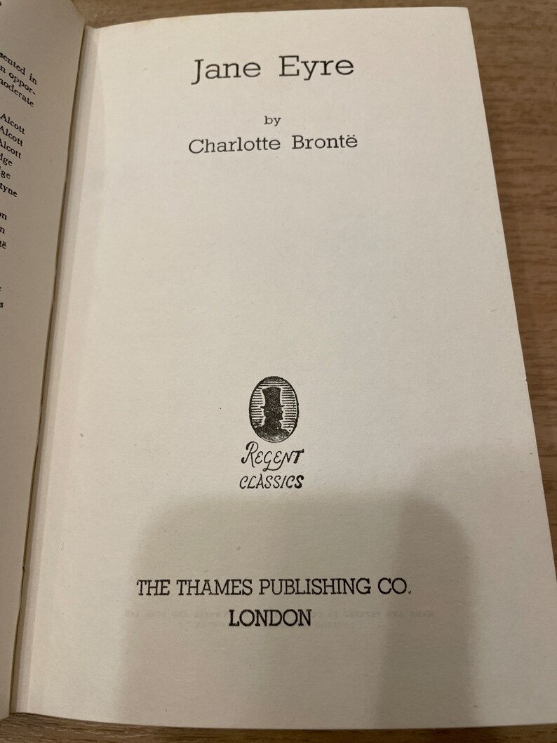 Jane Eyre by Charlotte Brontë Published by Thames Published London A ...