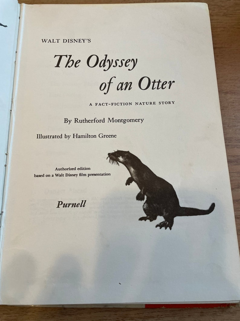 Walt Disneys the Odyssey of an Otter by Rutherford Montgomery - Etsy