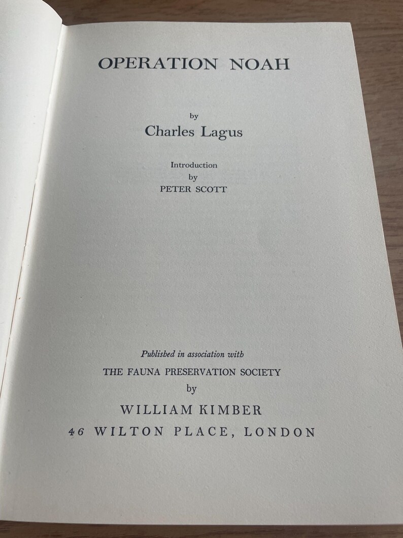Operation Noah by Charles Lagus Second Edition 1959 - Etsy
