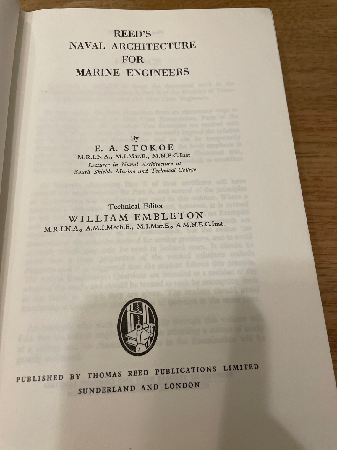 Naval Architecture for Marine Engineers Volume 4 by E.A. Stokoe and ...
