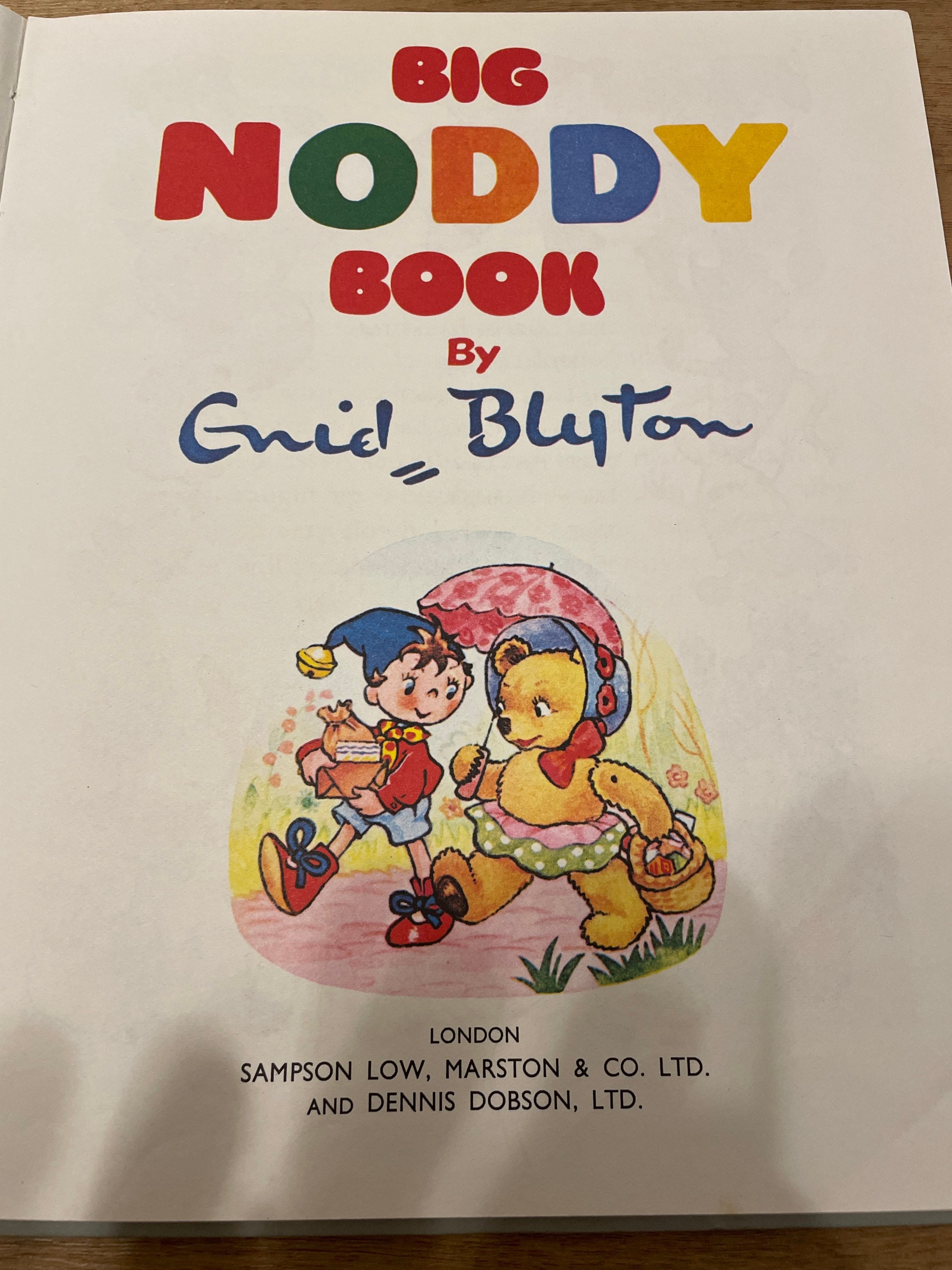 Big Noddy Book by Enid Blyton 1977. - Etsy