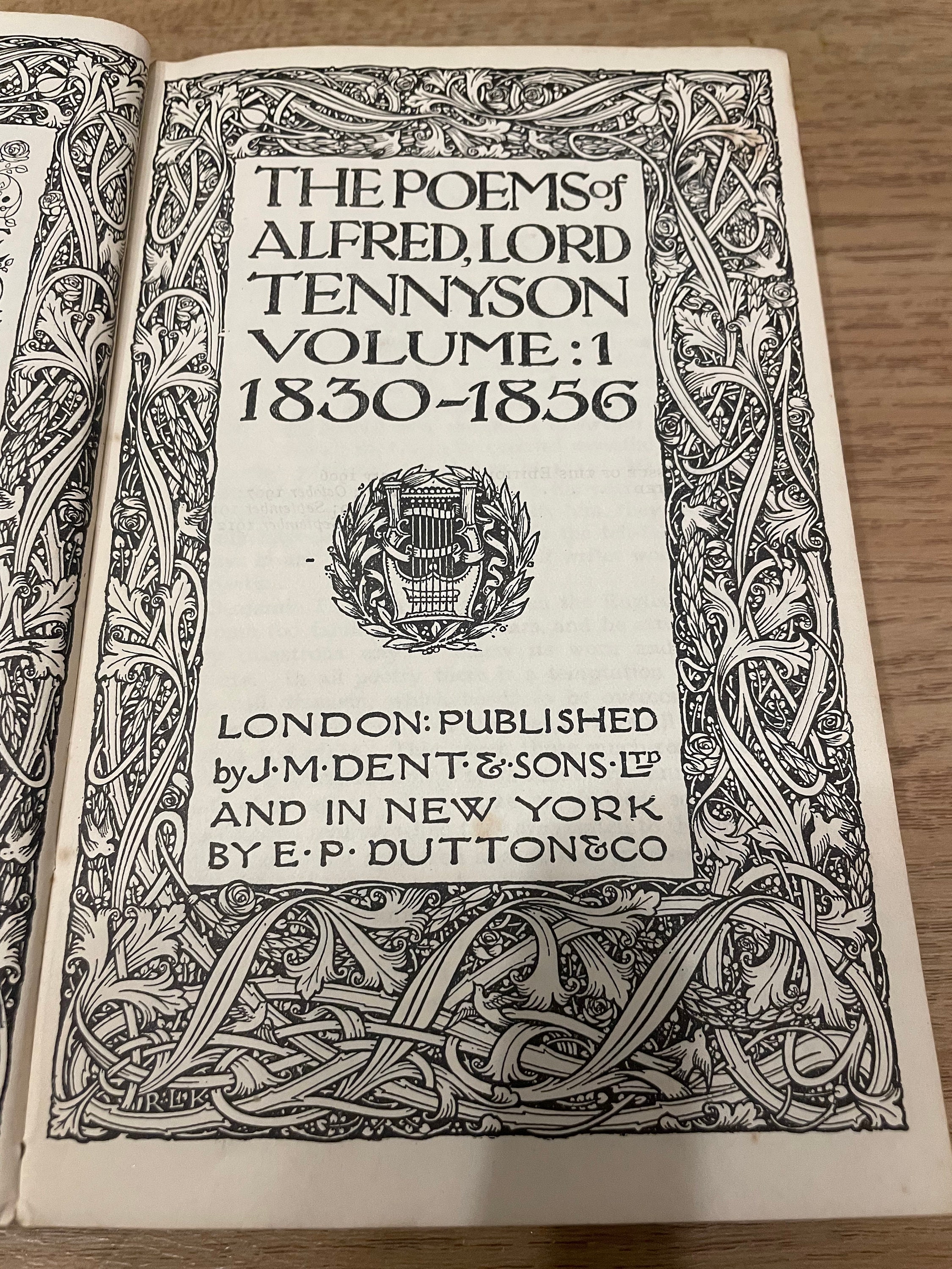 The Poems of Alfred Lord Tennyson Volume 1 1830-1856 1912 - Etsy