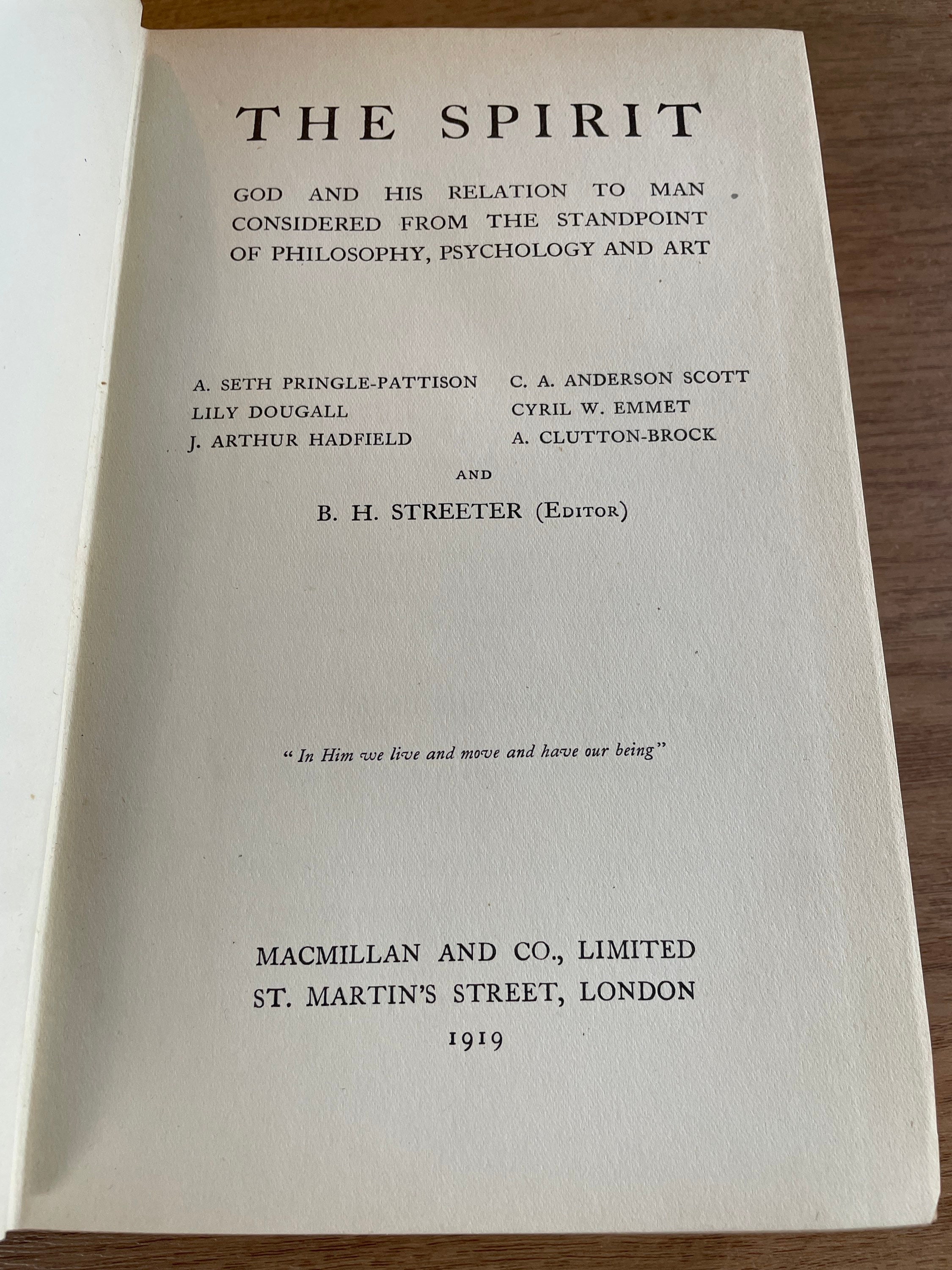 El Espíritu Dios y su relación con el hombre considerado desde el punto ...