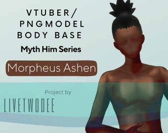 Cute Vtuber Model Body Base .PSD Separated Layers Vtuber Assets Anime ...