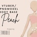 Cute Vtuber Model Body Base .PSD Separated Layers Vtuber Assets Anime ...