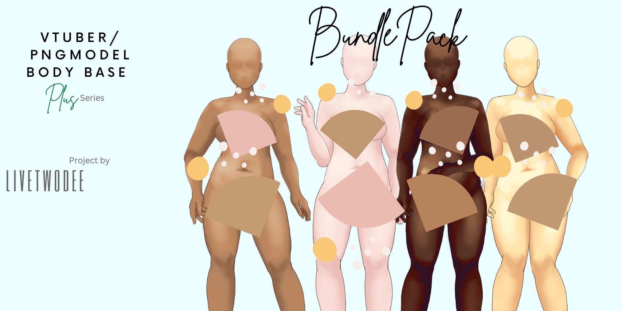 Plus-size Vtuber Model - Body Base - .PSD | Separated Layers | Vtuber ...