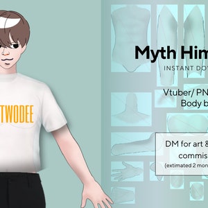 Bundle Male Vtuber Model - Body Base - .PSD | Separated Layers | Vtuber ...
