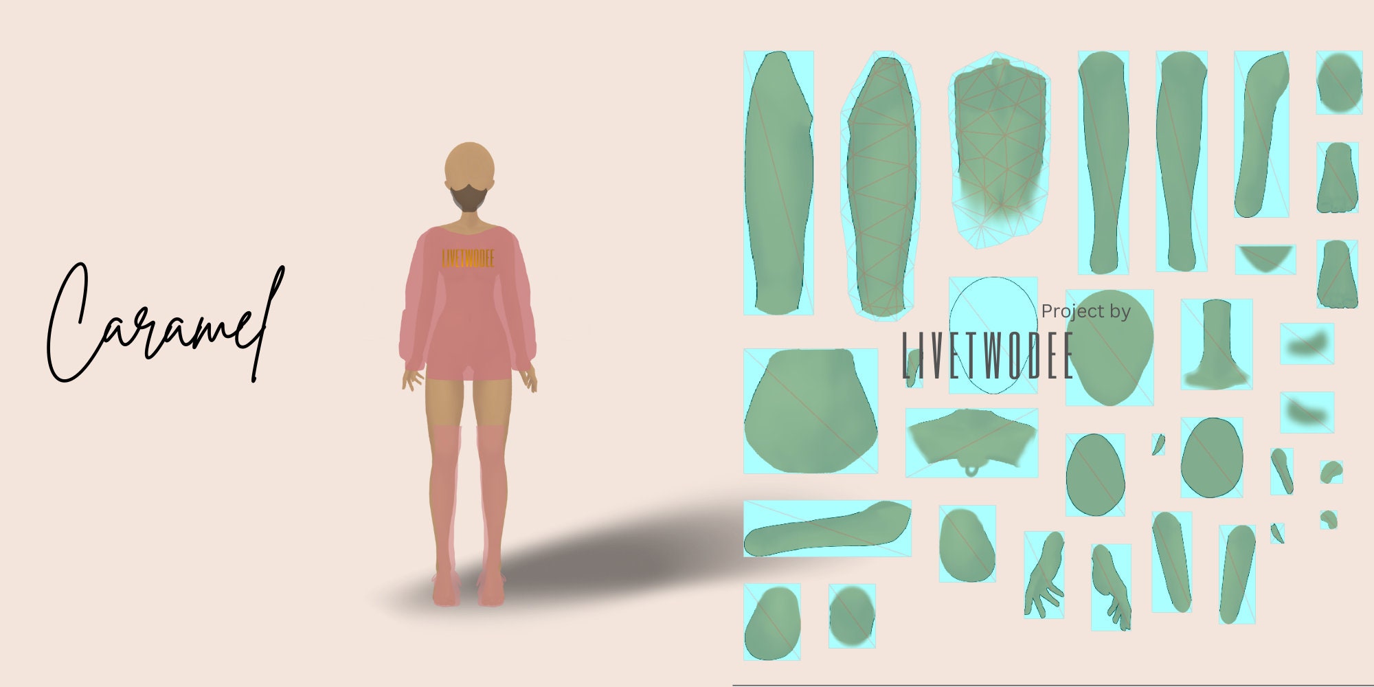 Cute Pack Vtuber Model Body Base .PSD Separated Layers Vtuber Assets ...