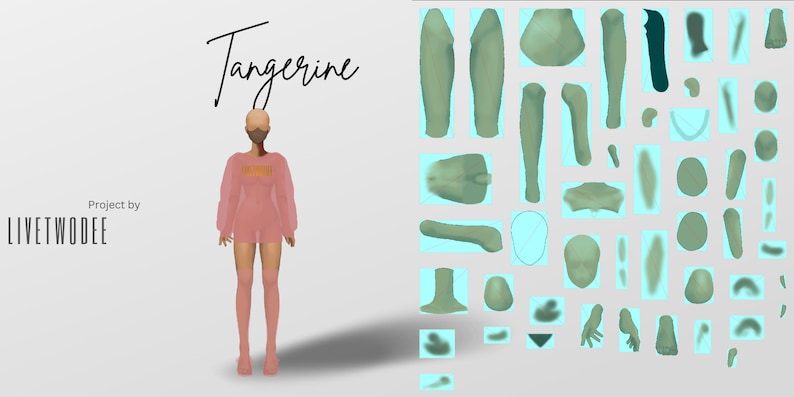 Vtuber Model Pack 3d-looking Body Base .PSD Separated Layers Vtuber ...