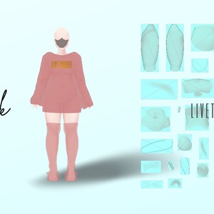 Plus-size Vtuber Model - Body Base - .PSD | Separated Layers | Vtuber ...