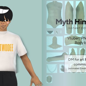 Bundle Male Vtuber Model - Body Base - .PSD | Separated Layers | Vtuber ...