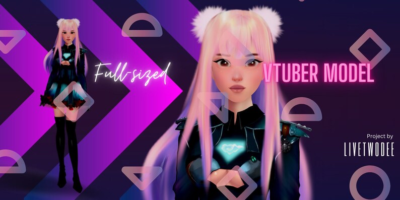 High Quality Pre-made 3d-looking Live2d Vtuber Model - Etsy