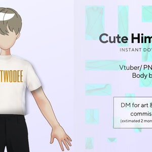 Boy/male Body Base .PSD Separated Layers Live2d Vtuber Model Vtuber ...