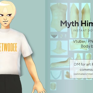 Bundle Male Vtuber Model - Body Base - .PSD | Separated Layers | Vtuber ...