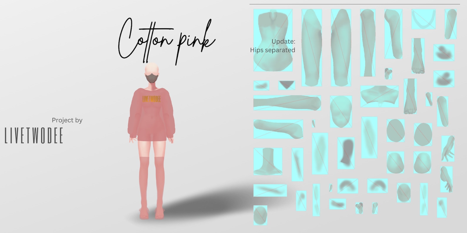 Vtuber Model Pack 3d-looking Body Base .PSD Separated Layers Vtuber ...