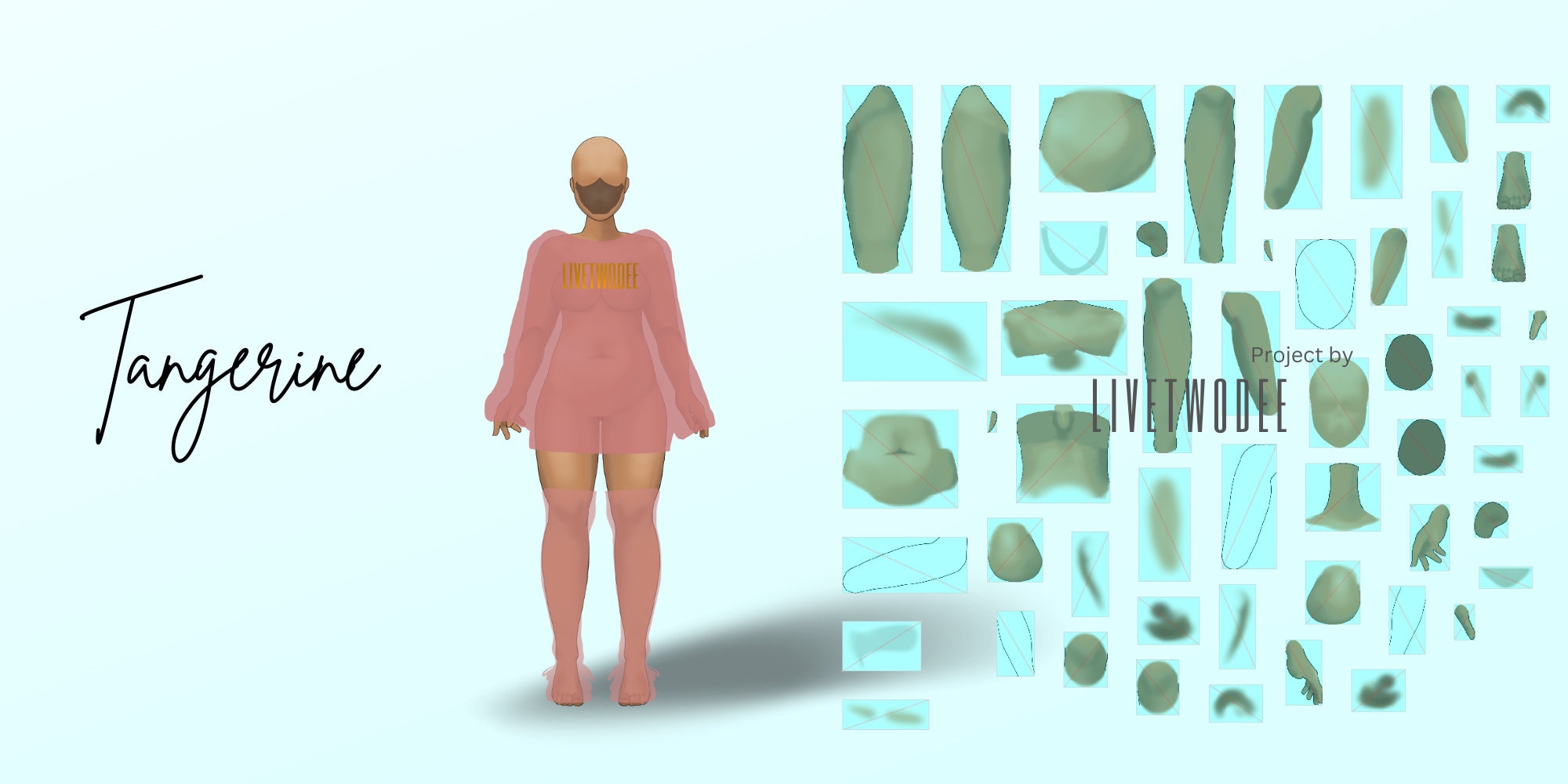 Plus-size Vtuber Model - Body Base - .PSD | Separated Layers | Vtuber ...